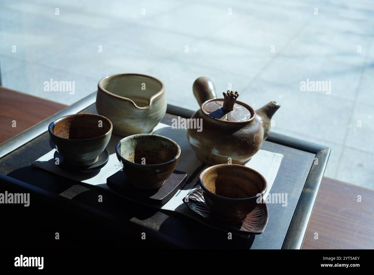 The Elegance of a Korean Tea Table Stock Photo - Alamy