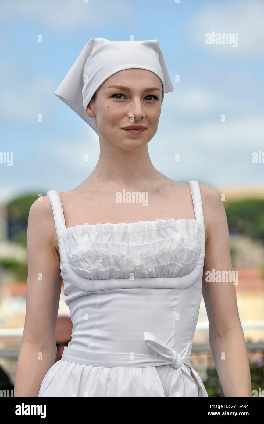 77th Cannes Film Festival, May 18, 2024: actress Hunter Schaffer posing ...