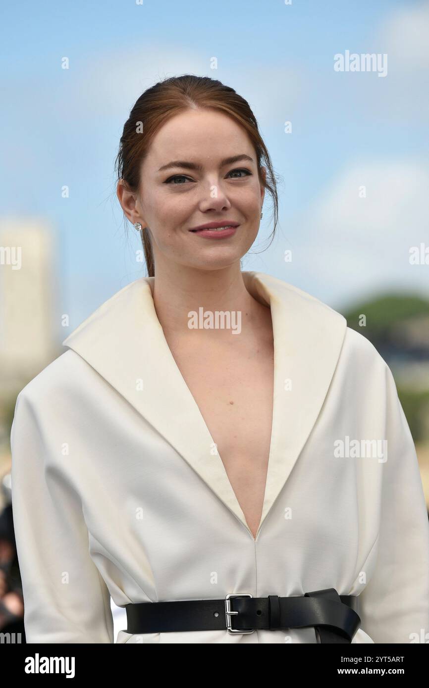 77th Cannes Film Festival, May 18, 2024: actress Emma Stone posing during the photocall of the ...