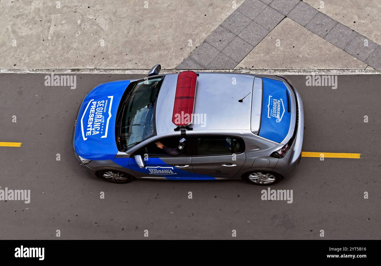 RIO DE JANEIRO, BRAZIL - November 17, 2024: Police car providing ...