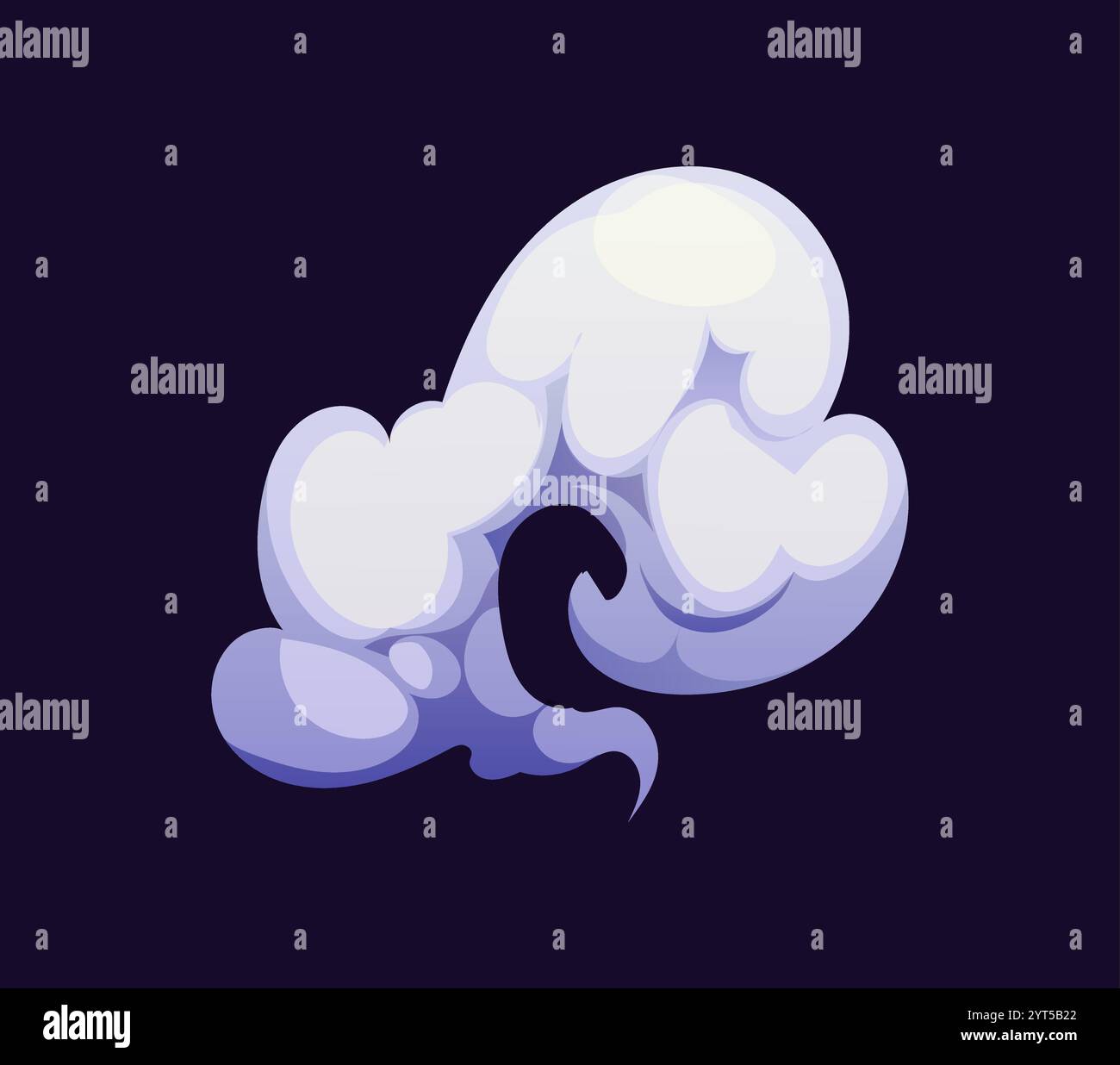Cartoon cloud of smoke, explosion, traffic fume. Vector comic book ...