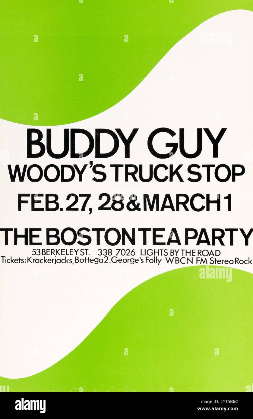 Buddy Guy, Woody's Truck Stop - Boston Tea Party Concert Poster 1969 ...