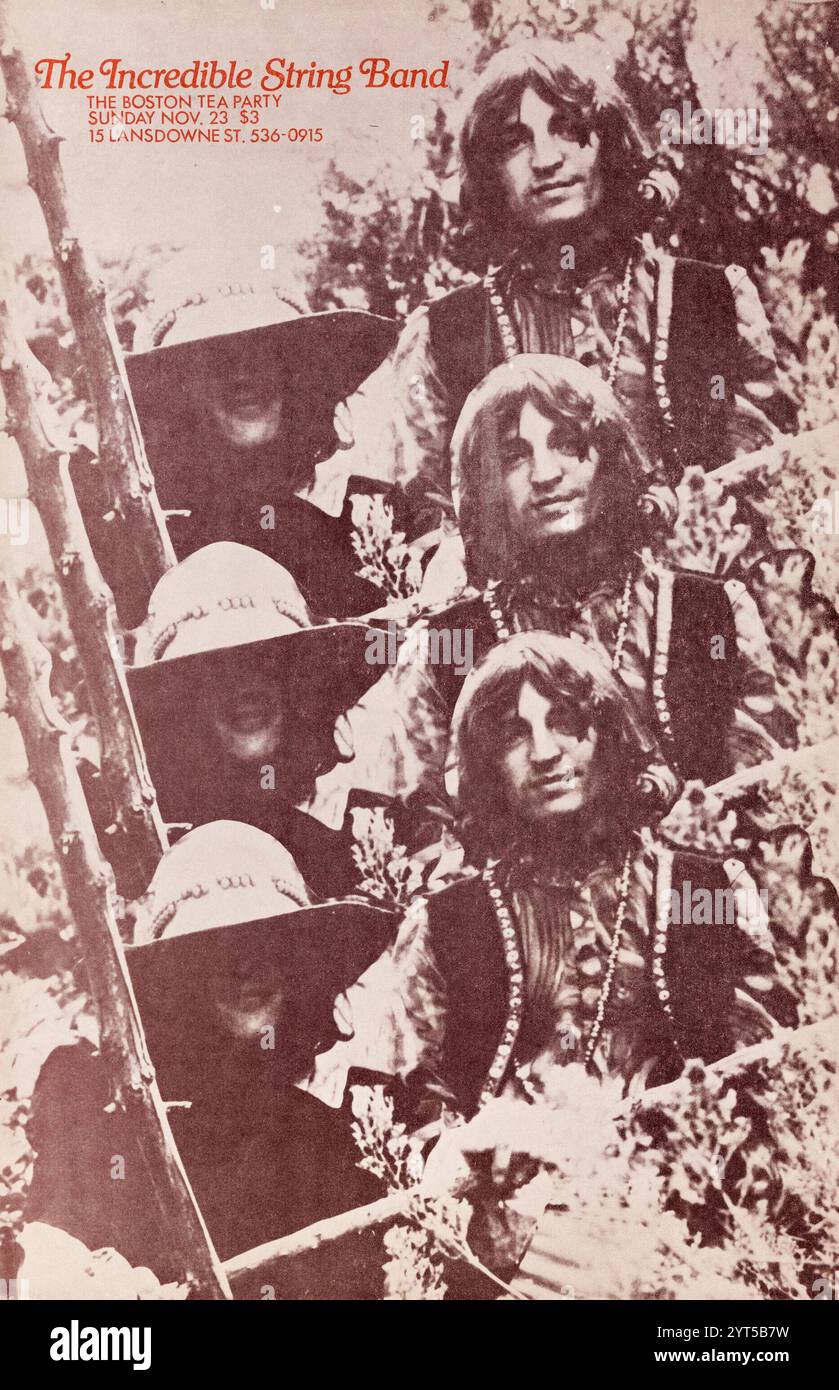 Incredible String Band - Boston Tea Party Concert Poster, 1969 Stock ...
