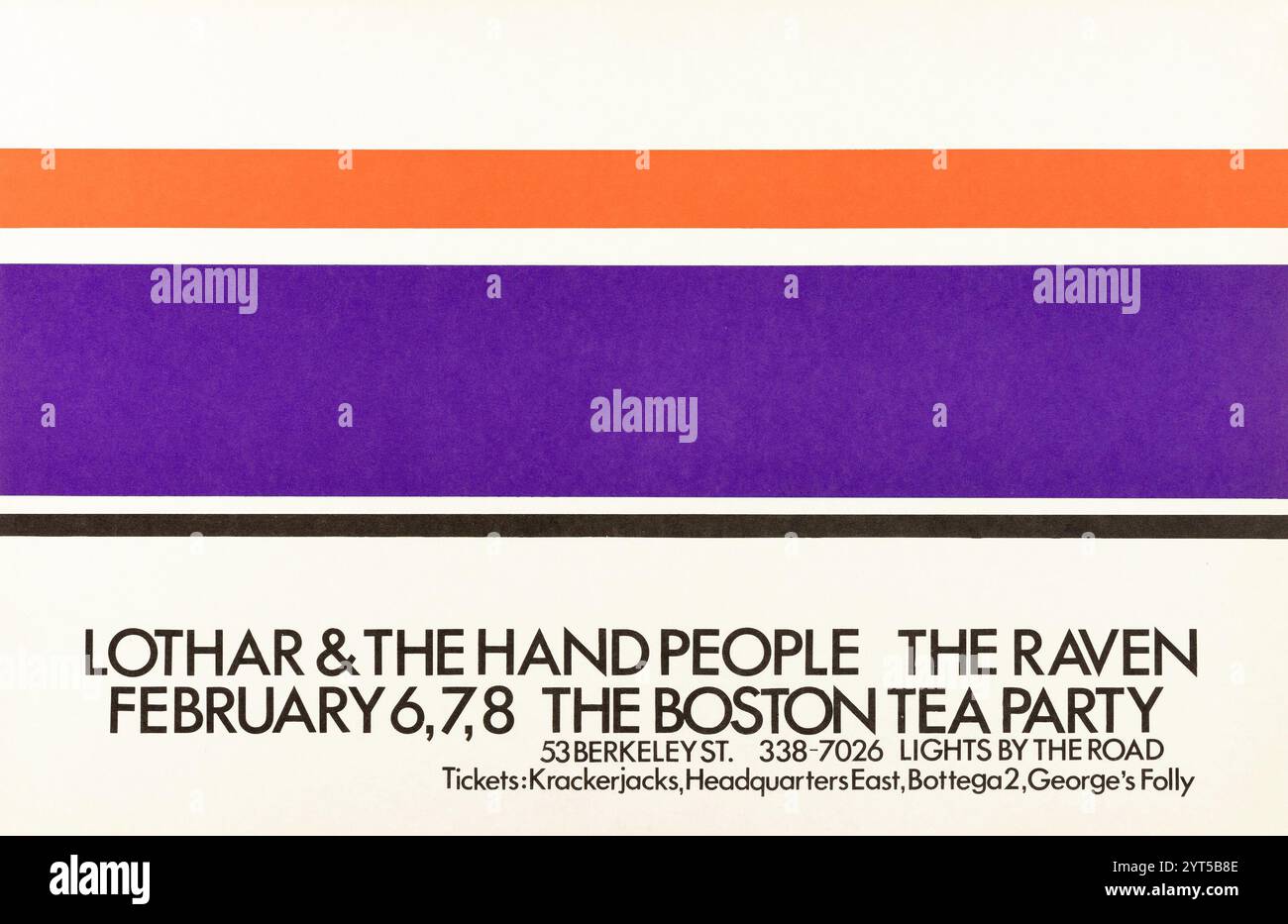 Lothar & the Hand People, The Raven - Boston Tea Party Concert Poster ...