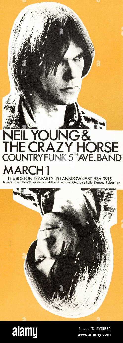 Neil Young & Crazy Horse, Boston Tea Party Concert Poster 1970 Stock ...