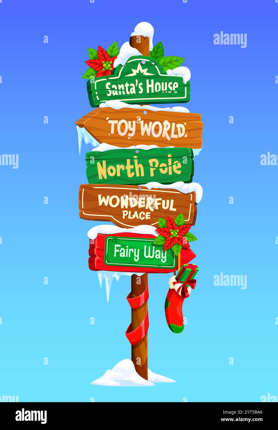 Way pointer pole text Stock Vector Images - Alamy