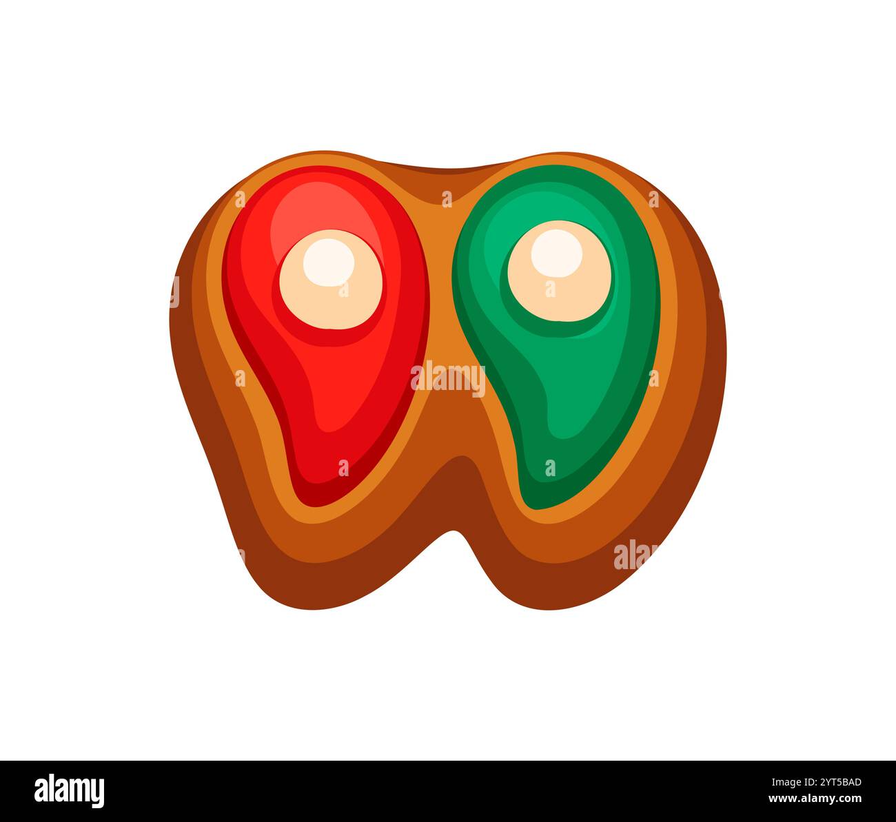 Cartoon gingerbread quote symbol, Christmas font, xmas typeface, new ...