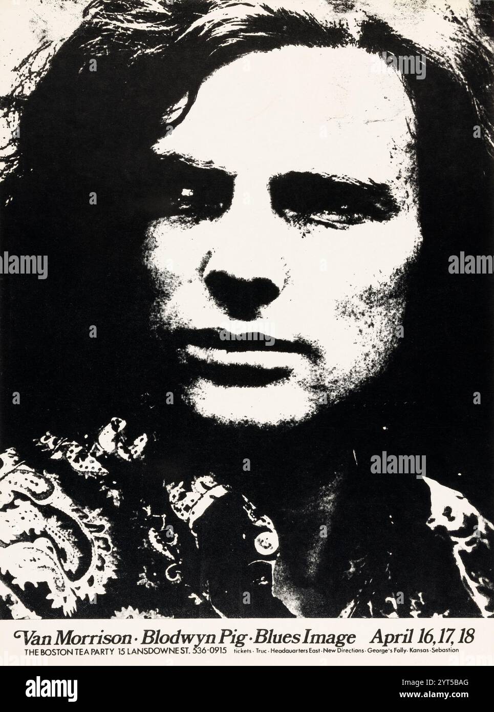 Van Morrison - Boston Tea Party Concert Poster, 1970 Stock Photo - Alamy
