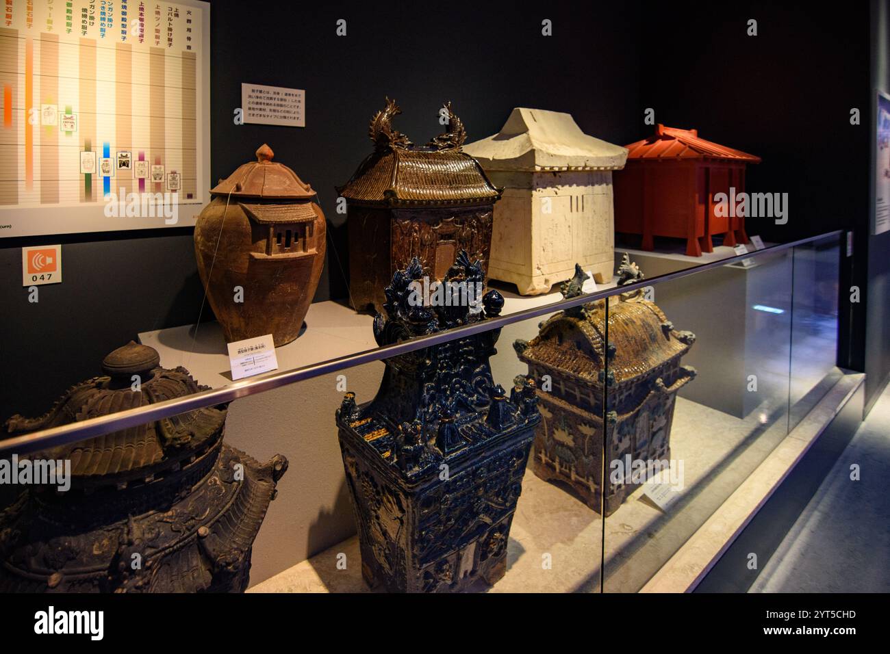 Exhibition of artifacts in Okinawa Prefectural Museum and Art Museum in ...