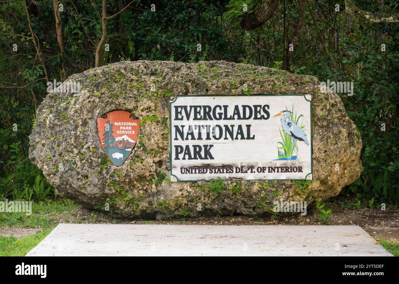 The NPS Welcome Sign at Everglades National Park, Florida, United ...