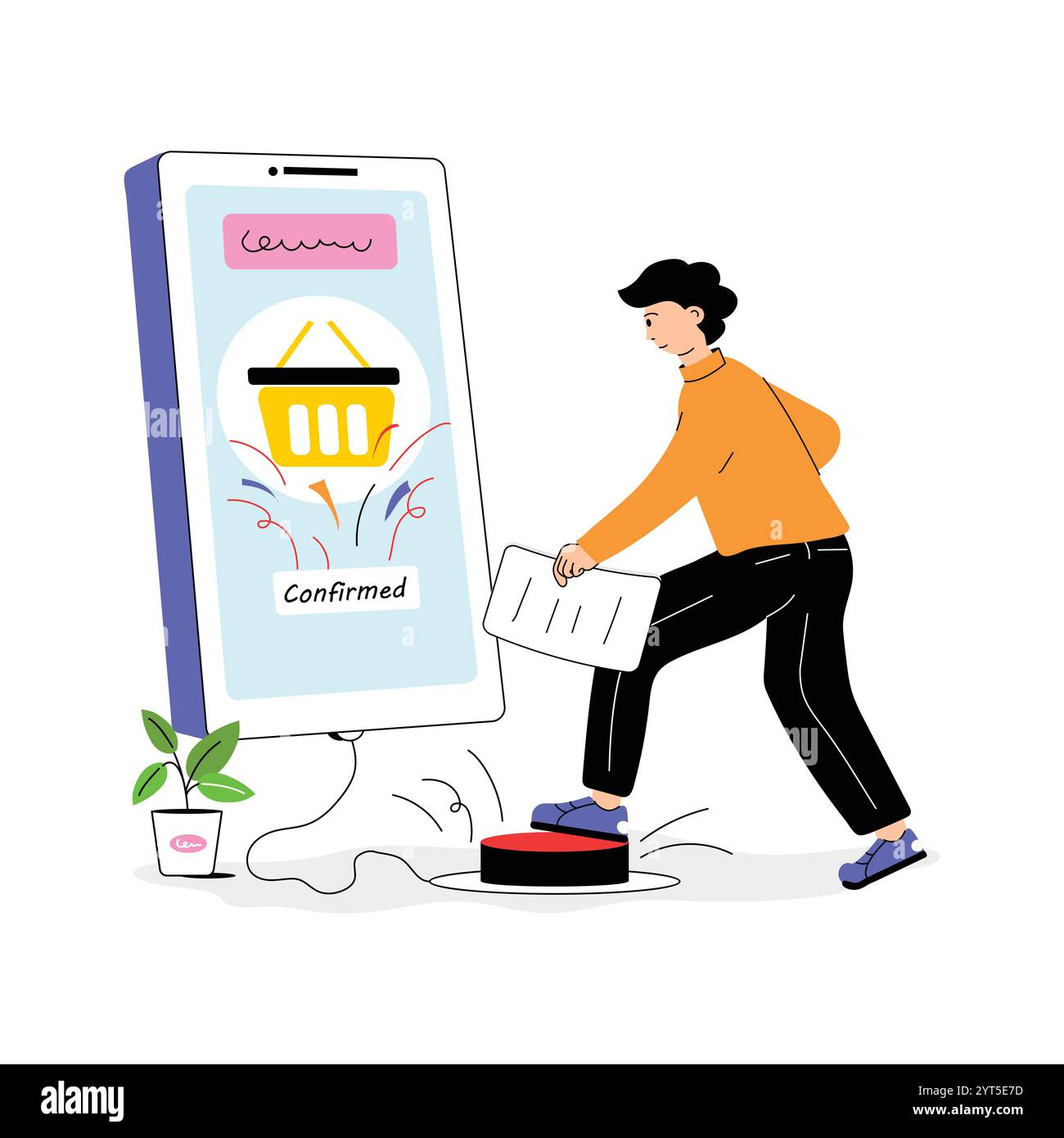 Order confirmation flat vector illustration Stock Vector Image & Art ...