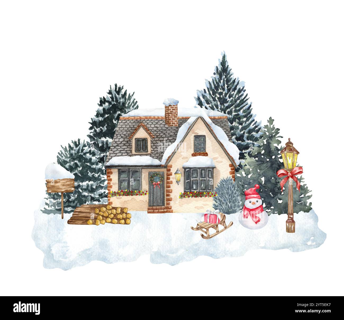 Winter window scene Cut Out Stock Images & Pictures - Alamy