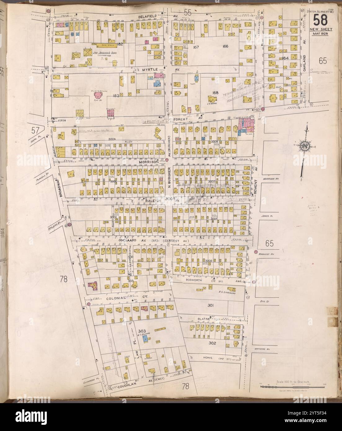 Staten Island, V. 1, Plate No. 58 [Map bounded by Delafield Ave ...