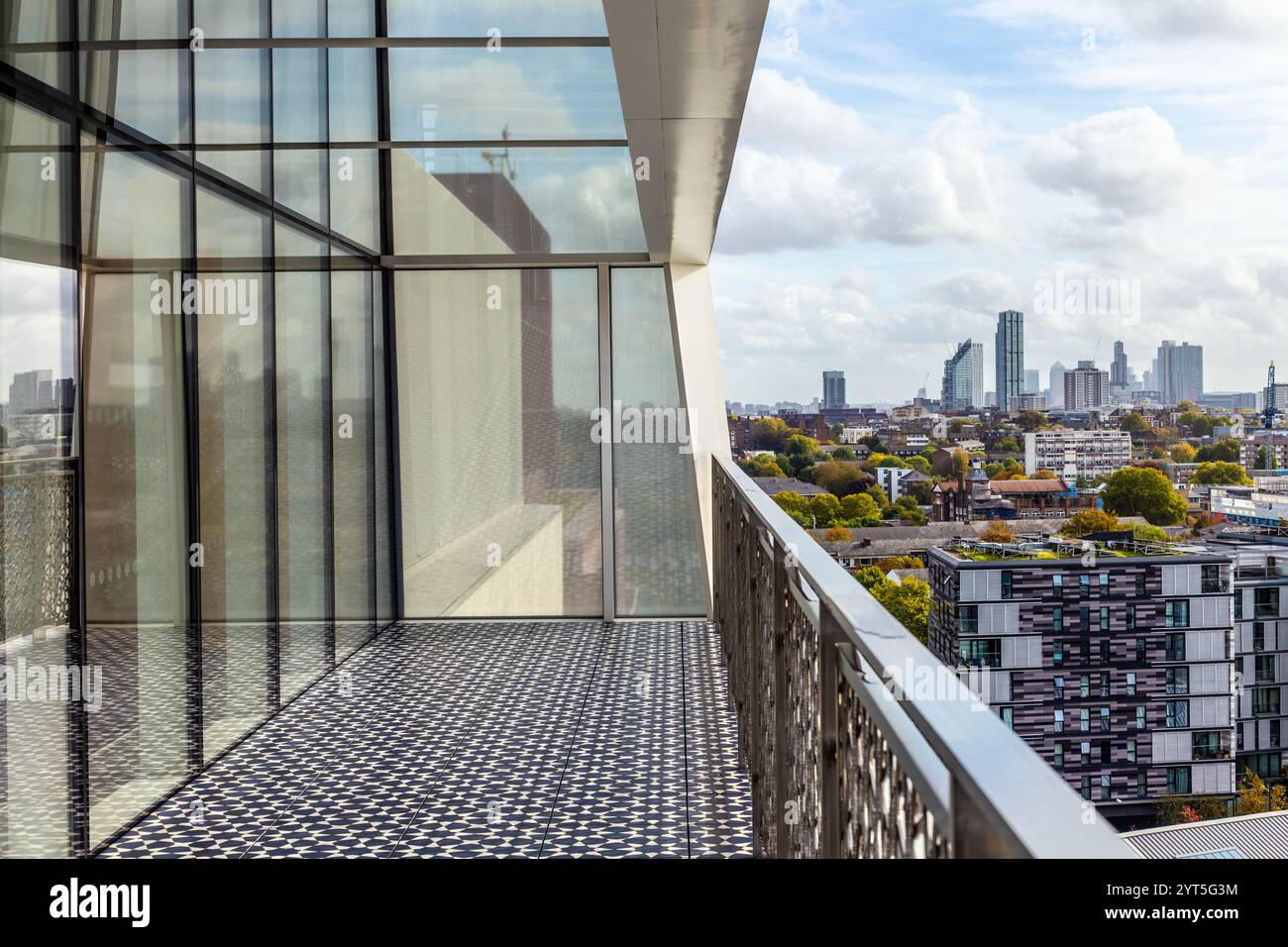Terrace with city views at the Aga Khan Centre in Kings Cross, London ...