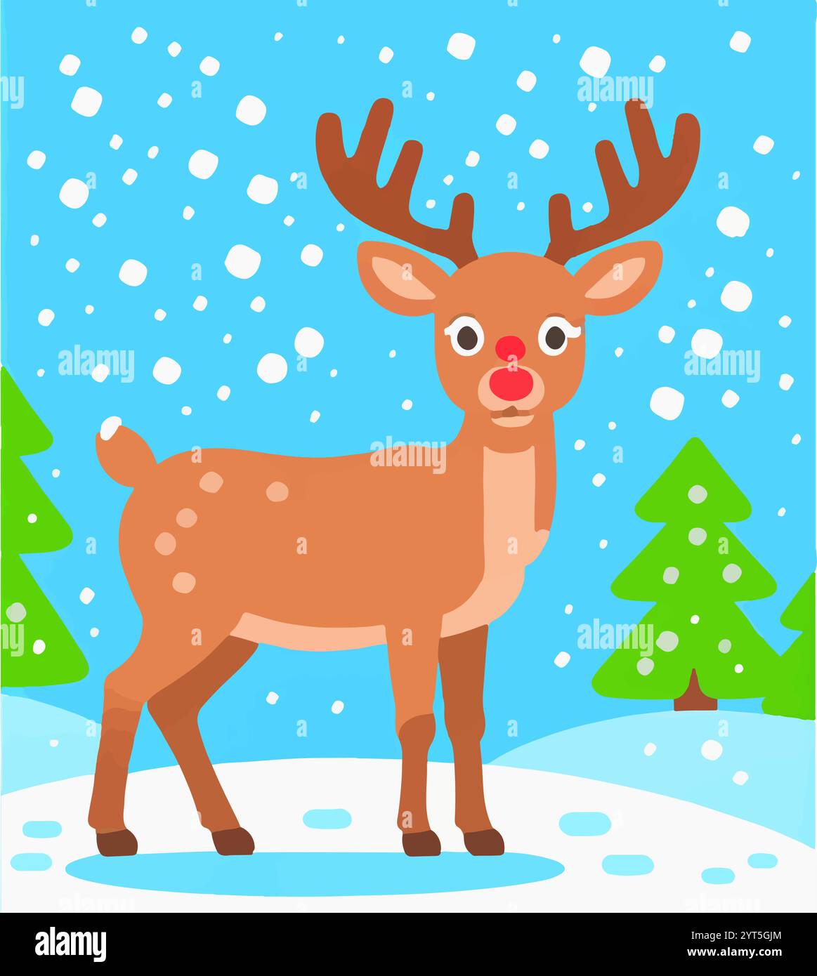 The Iconic Red Nosed Reindeer Of Christmas Spreading Joy And Festive