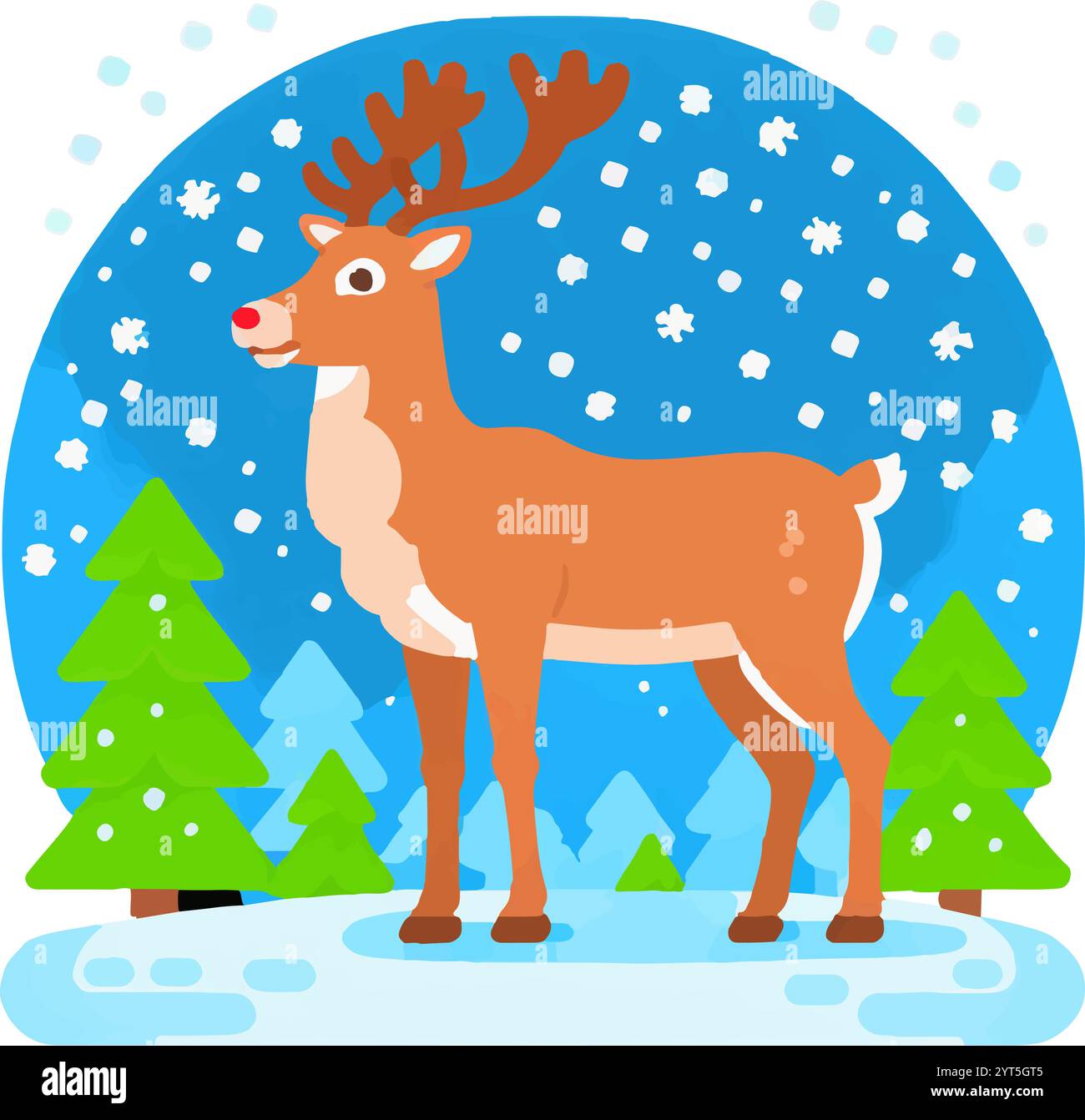 The iconic red-nosed reindeer of Christmas, spreading joy and festive ...