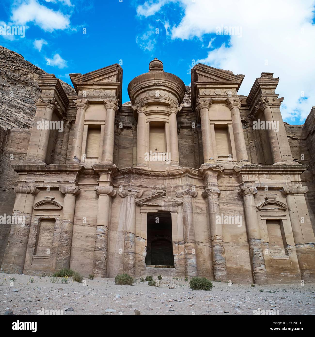 The Monastery - Petra, Jordan. High monumental structure carved into ...