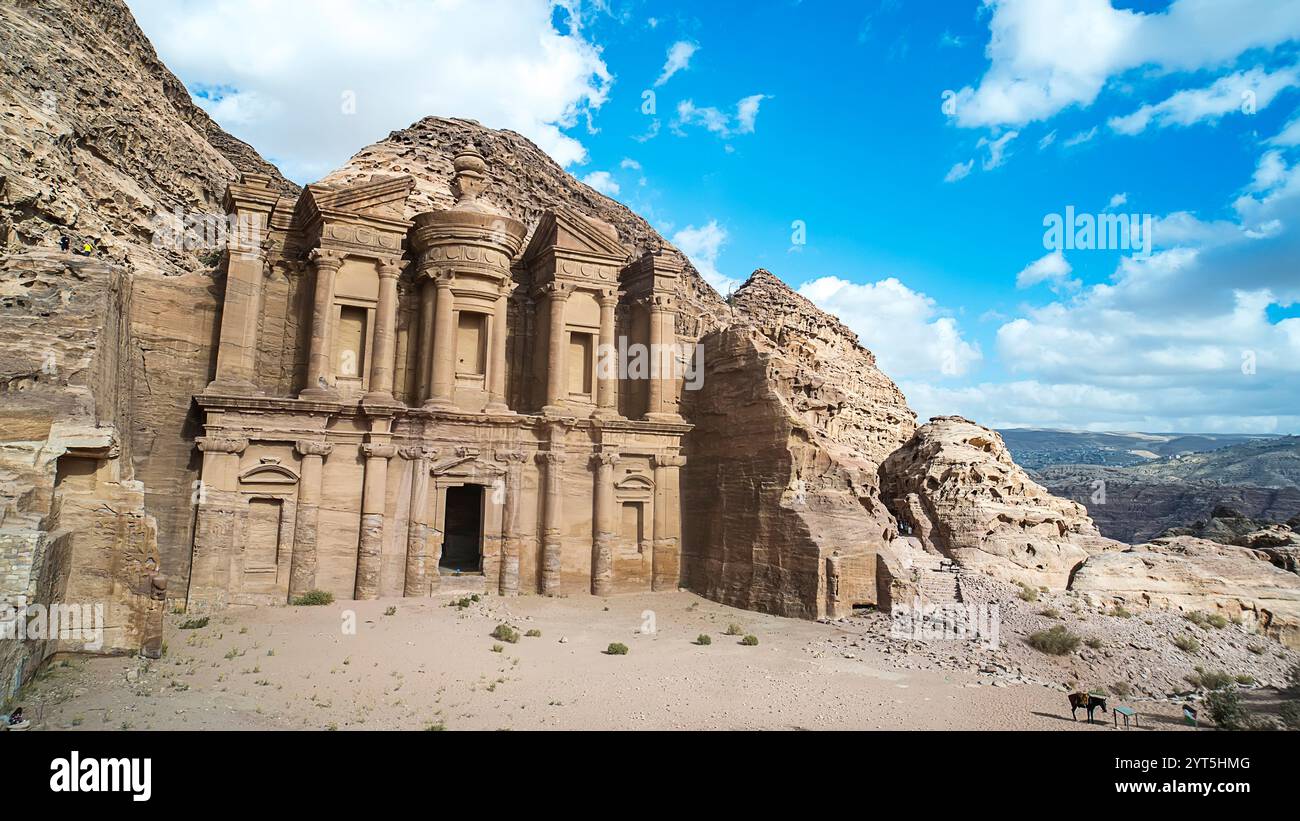 The Monastery - Petra, Jordan. High monumental structure carved into ...