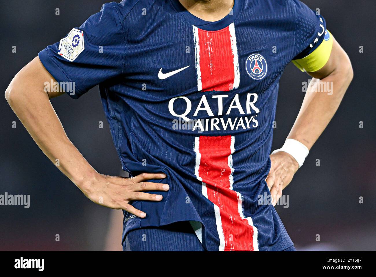 Illustration of the PSG football club jersey, Paris Saint-Germain, Nike ...