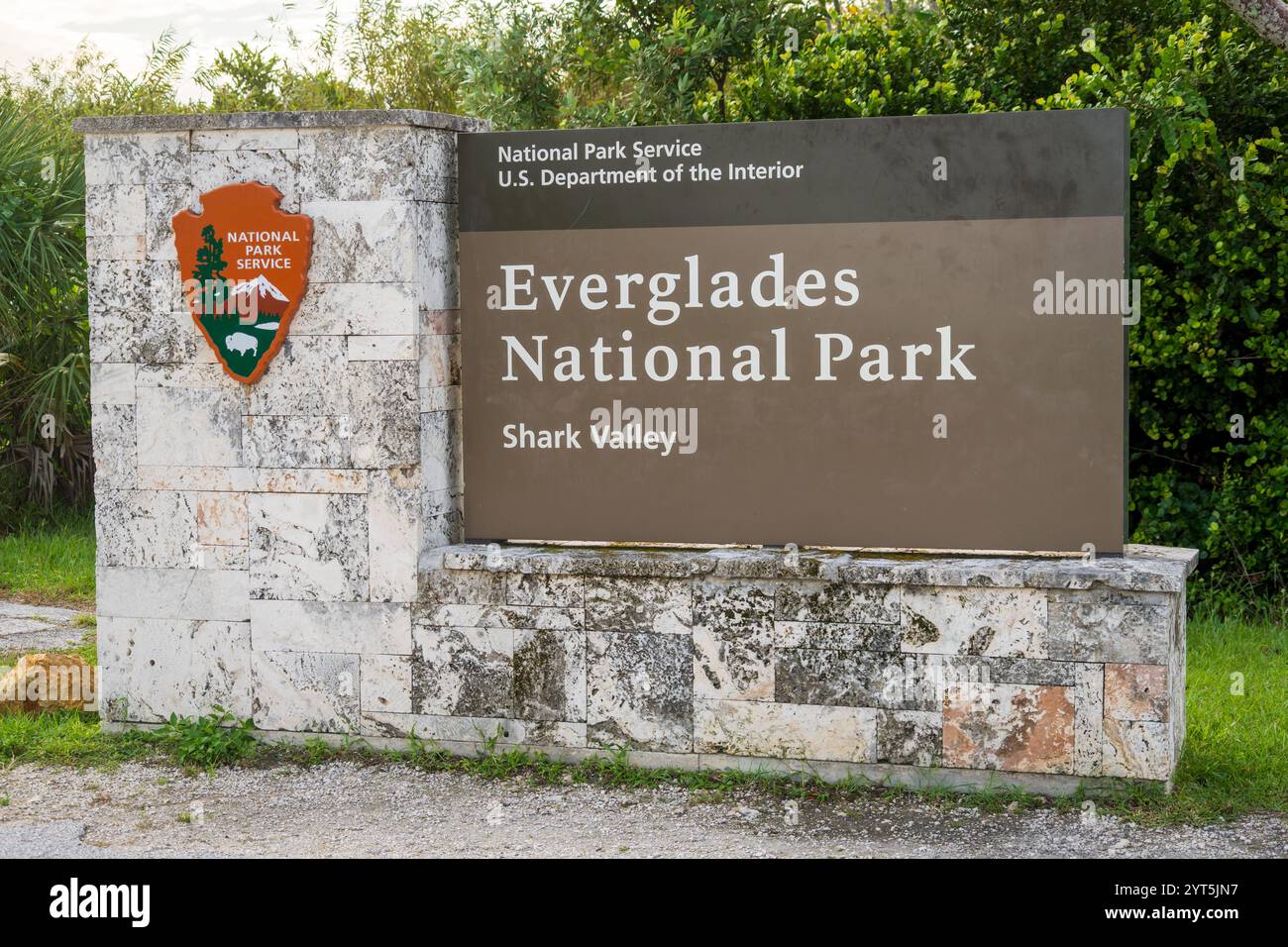 The NPS Welcome Sign at Everglades National Park, Florida, United ...