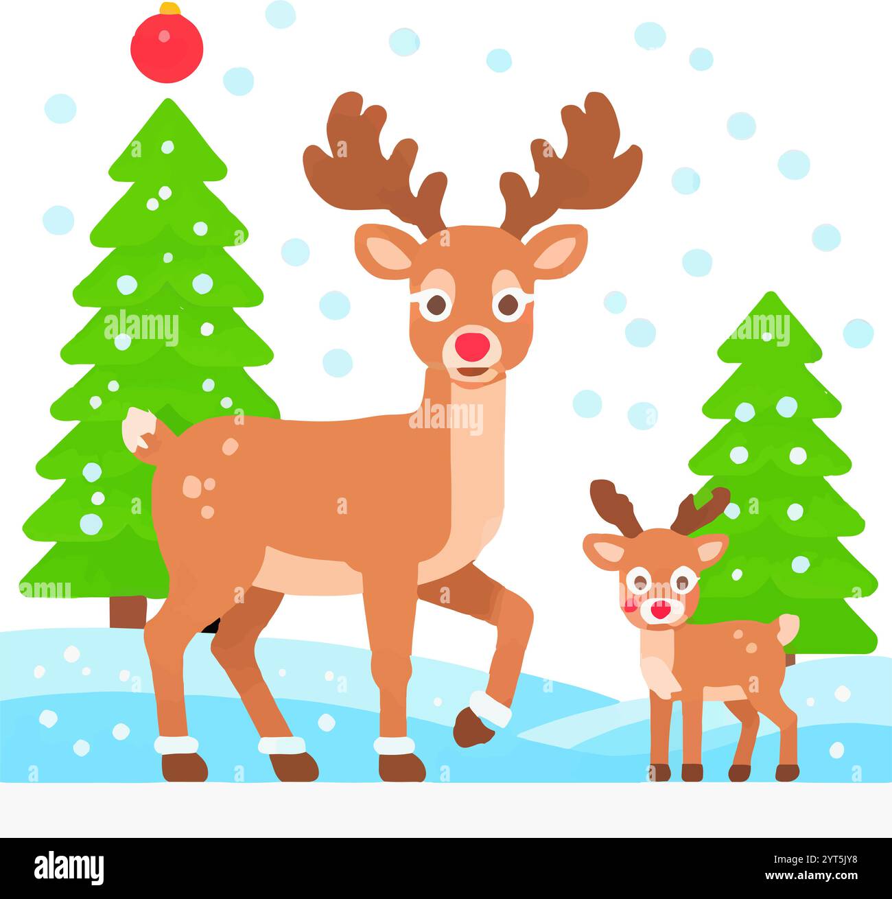 The iconic red-nosed reindeer of Christmas, spreading joy and festive ...
