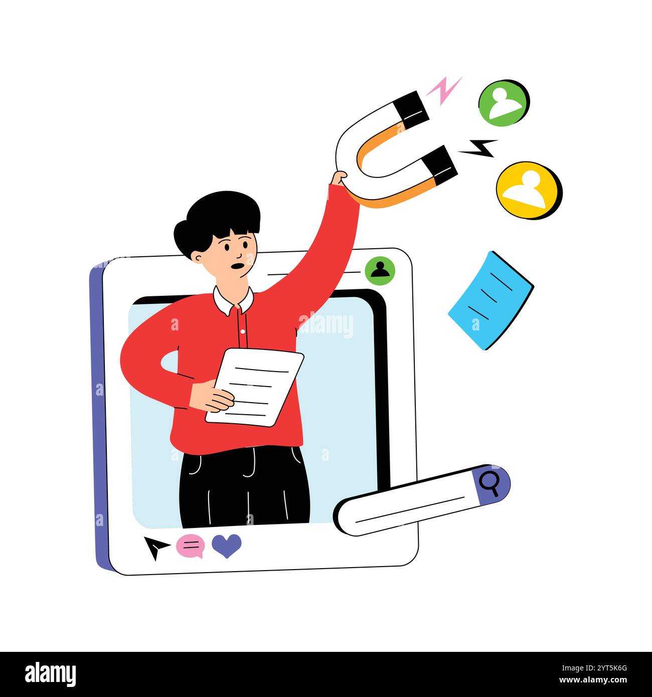 Customer catching Stock Vector Images - Alamy