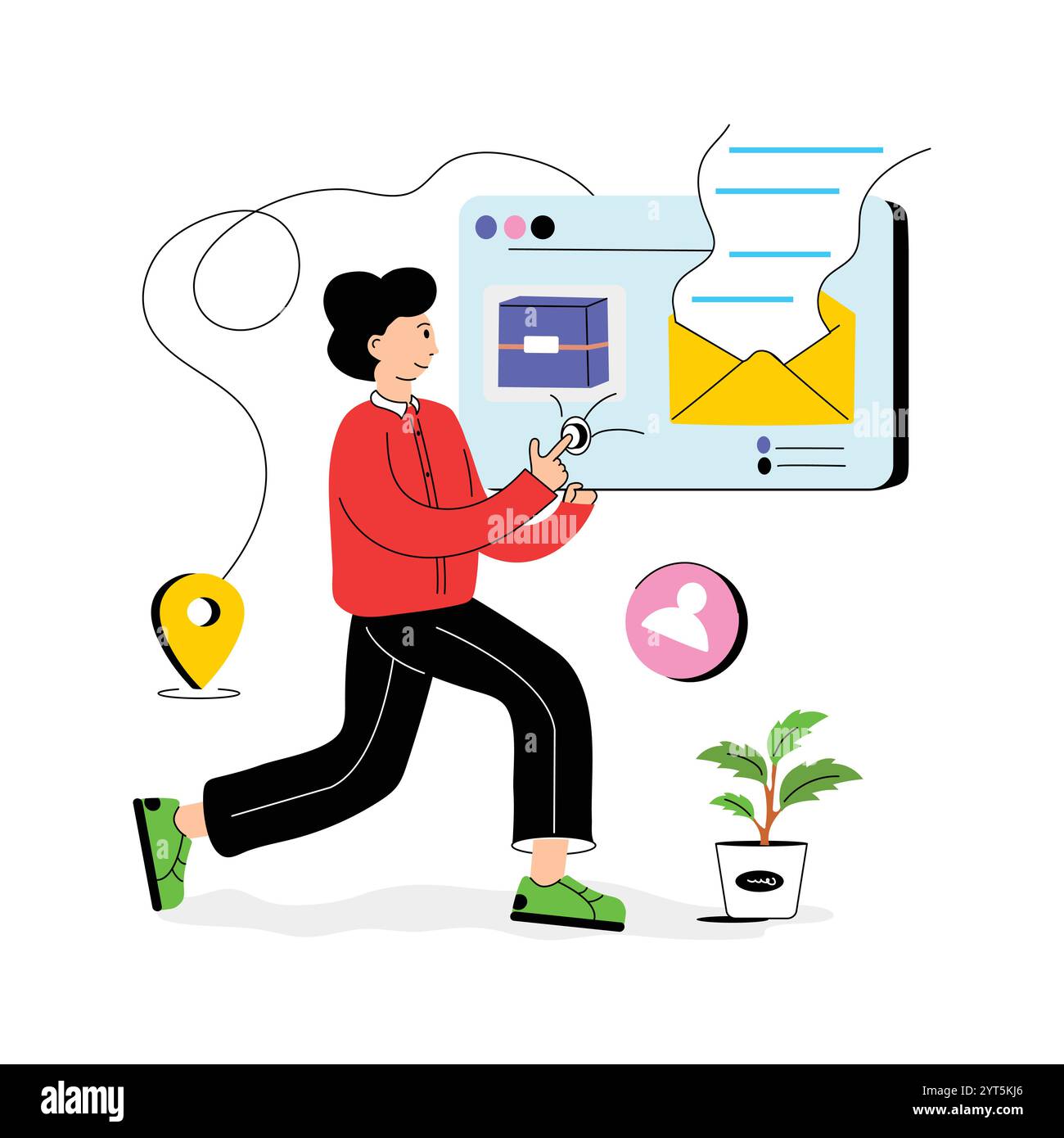 Mail character vector vectors hi-res stock photography and images - Alamy