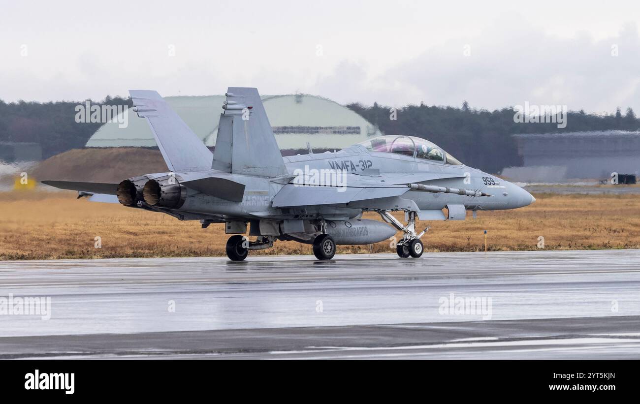 A U.S. Marine Corps F/A-18D Hornet aircraft with Marine Fighter Attack ...