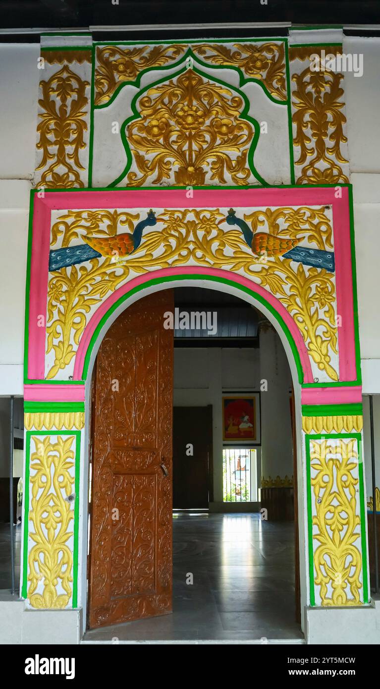 Corridor view within Uttara Kamalabari Satra, Majuli, Assam, India Stock Photo - Alamy
