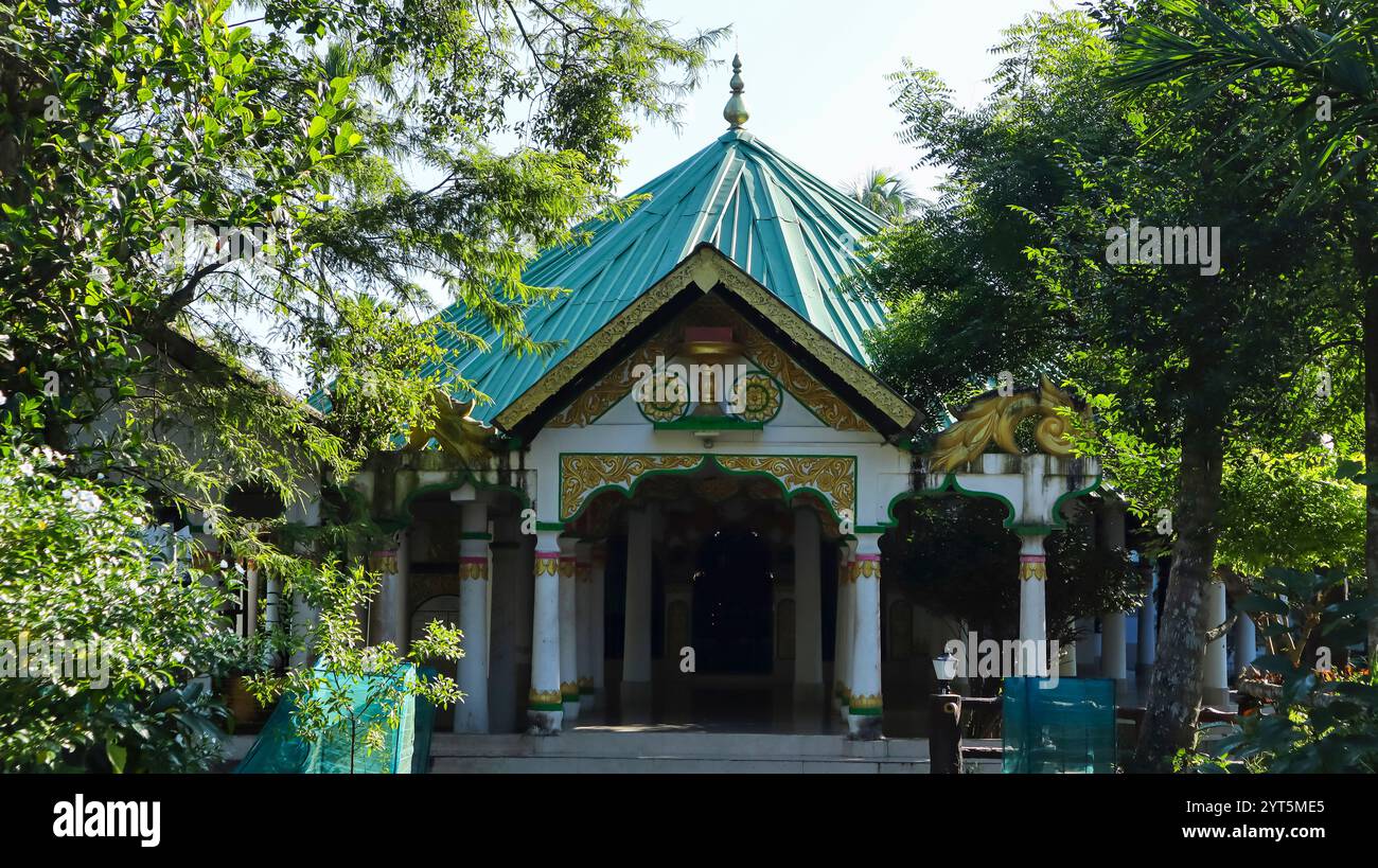 Entrance of Uttara Kamalabari Satra, a temple dedicated to Lord Krishna, located in Majuli ...