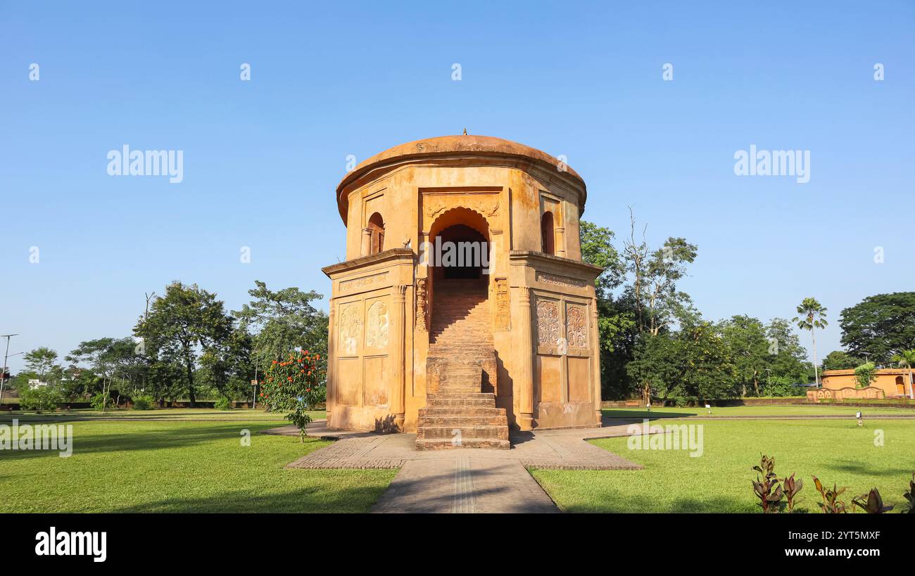 Side view of Rang Ghar, a two-story monument from the Ahom Dynasty in ...