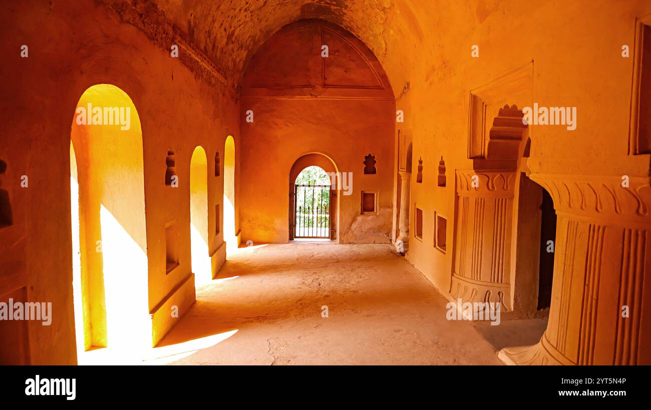 Interior view of Kareng Ghar, a historic monument of the Ahom Dynasty ...