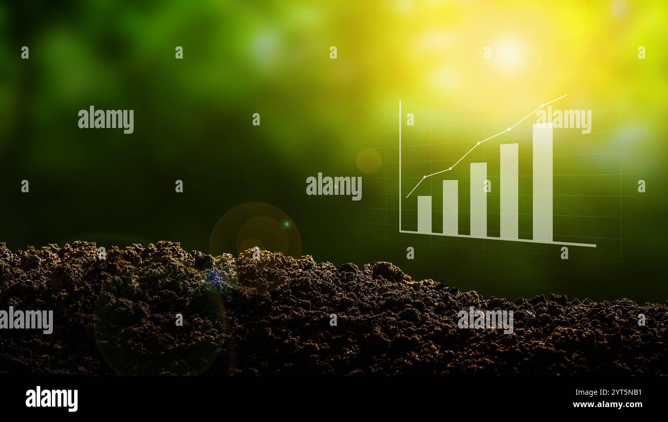 Bar Graph in Natural Landscape Stock Photo - Alamy