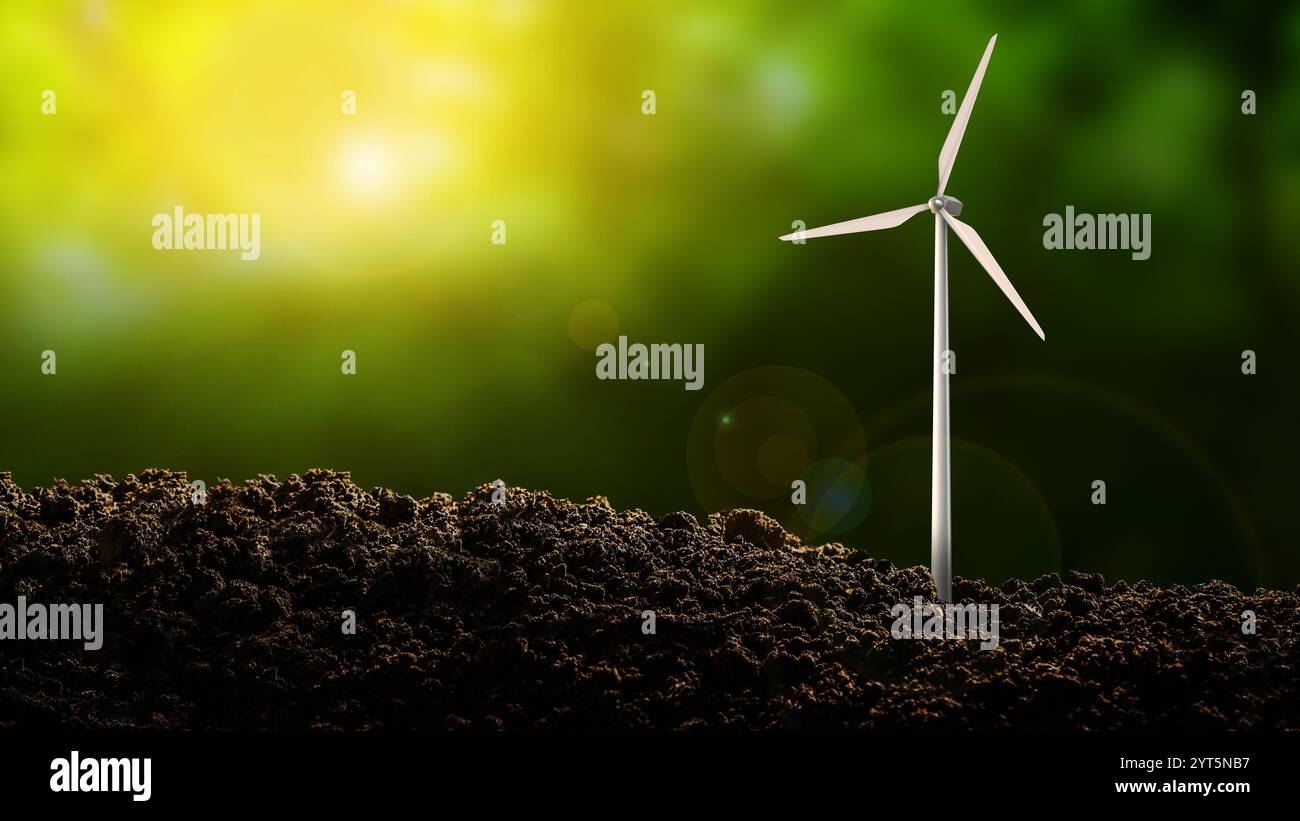 Wind Energy in Natural Landscape Stock Photo - Alamy