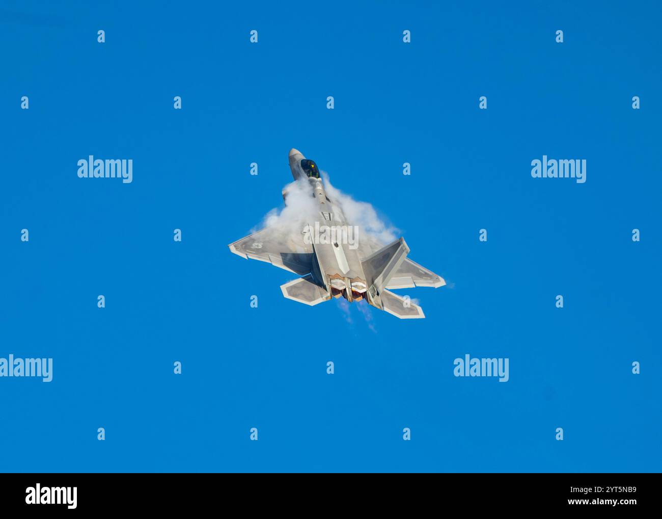 A U.S. Air Force F-22 Raptor, assigned to the F-22 Demonstration Team ...