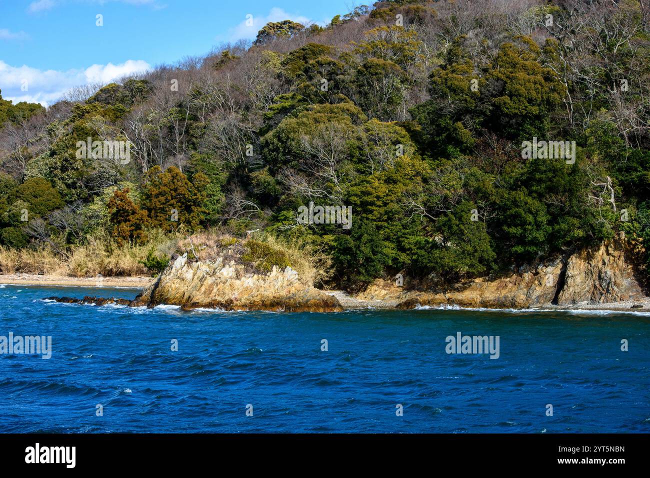 View of Hamanakako, Lake Hamana, brackish lagoon lake connected to the ...