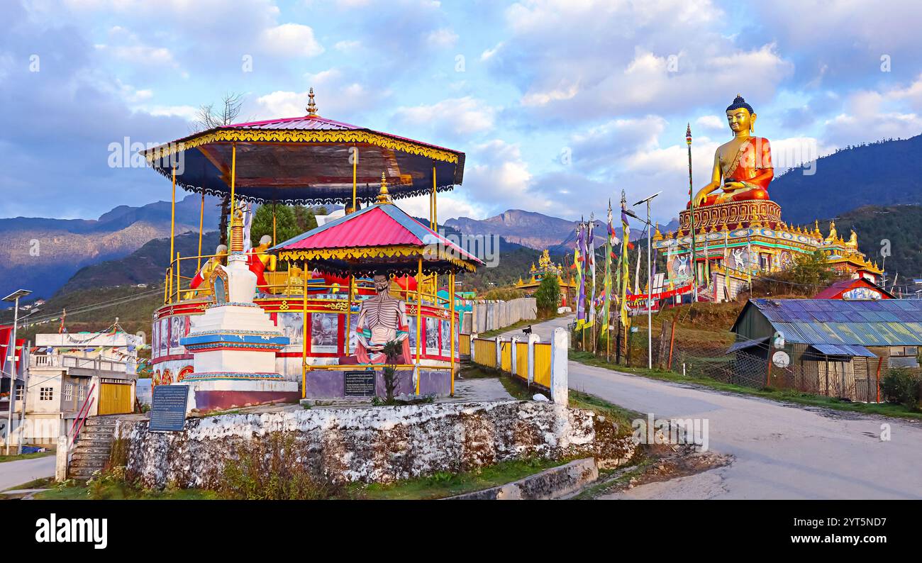 Morning view of the giant Buddha statue in Tawang, Arunachal Pradesh ...
