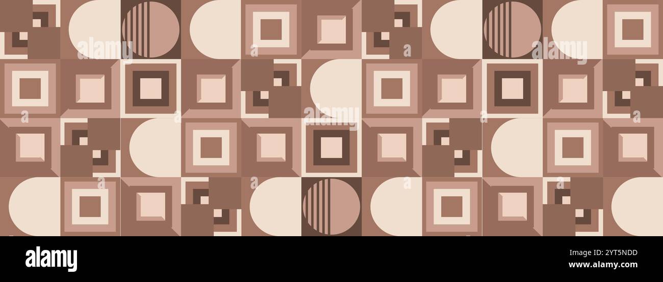 Wide abstract geometric background in mocha mousse color of the year ...