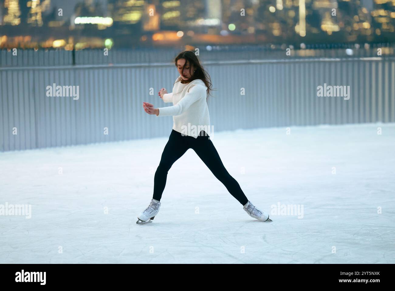 Figure skating girl in ice Stock Photo - Alamy