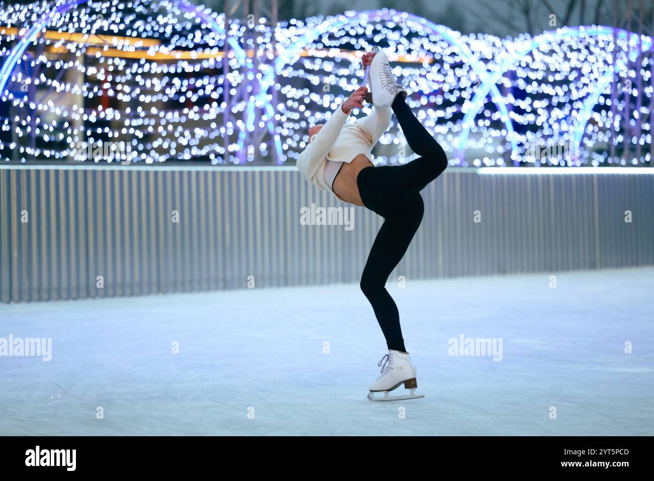 Figure skating girl in ice Stock Photo - Alamy