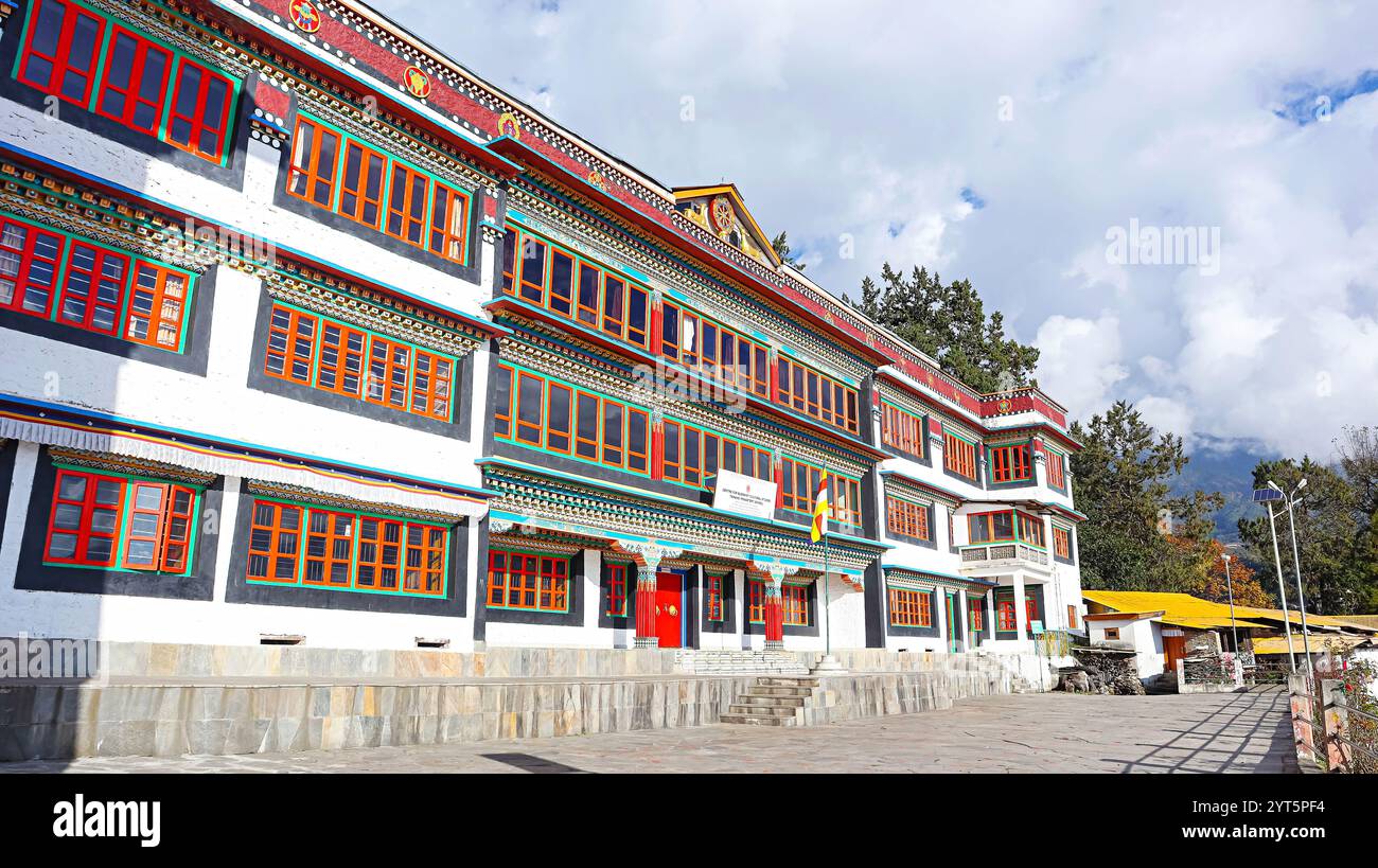 School building within Tawang Monastery where monk students study ...