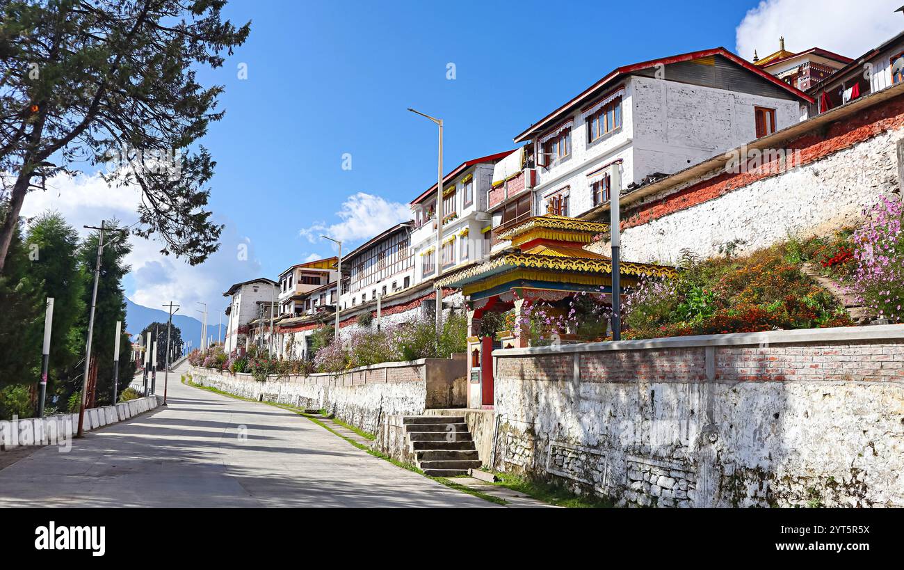 Rear perspective of Tawang Monastery offering a serene view of the ...