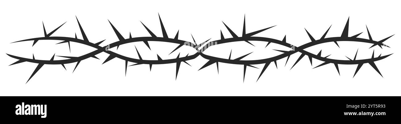 Thorn stem vine plant with spikes simple border y2k creepy branch ...