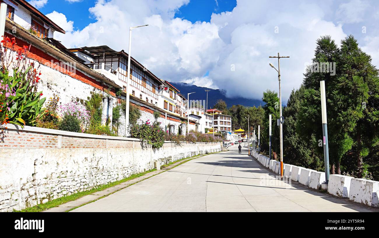 Rear perspective of Tawang Monastery offering a serene view of the ...