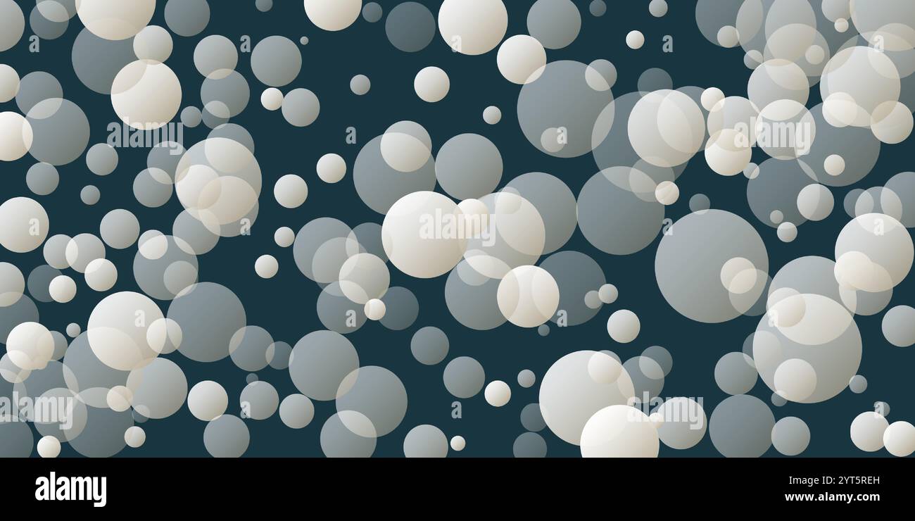 Lots of Transparent Light Grey Bubbles, Spheres - Abstract 3D Vector ...
