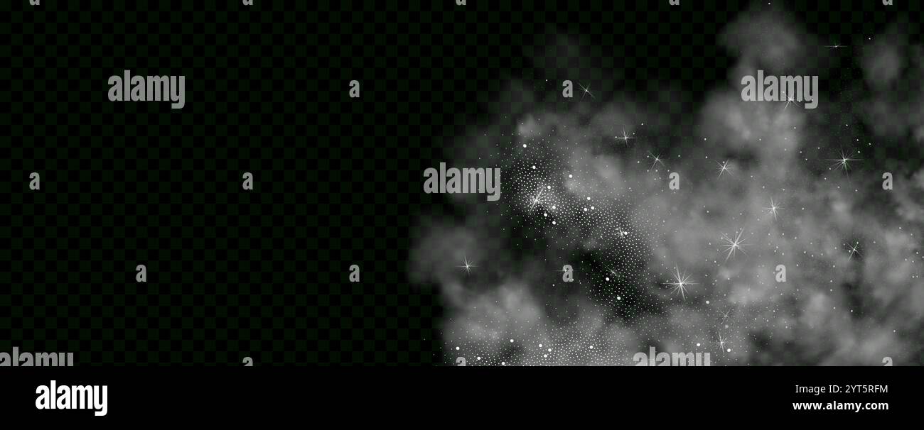 Vector illustration with vibrant, multicolored steam and vapor.Mystery ...