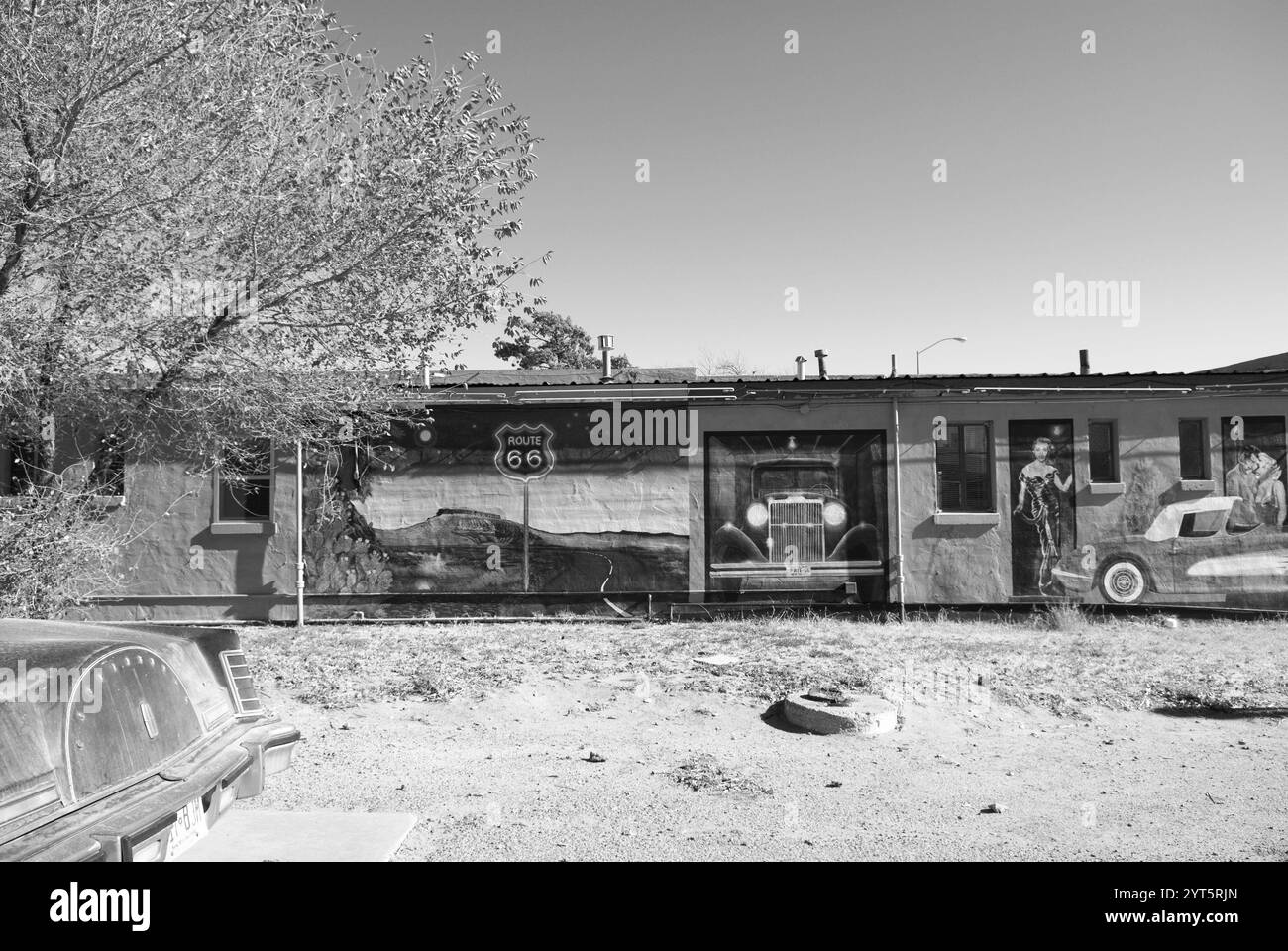 Mural painted on the side of a building in Tucumcari, New Mexico, USA ...