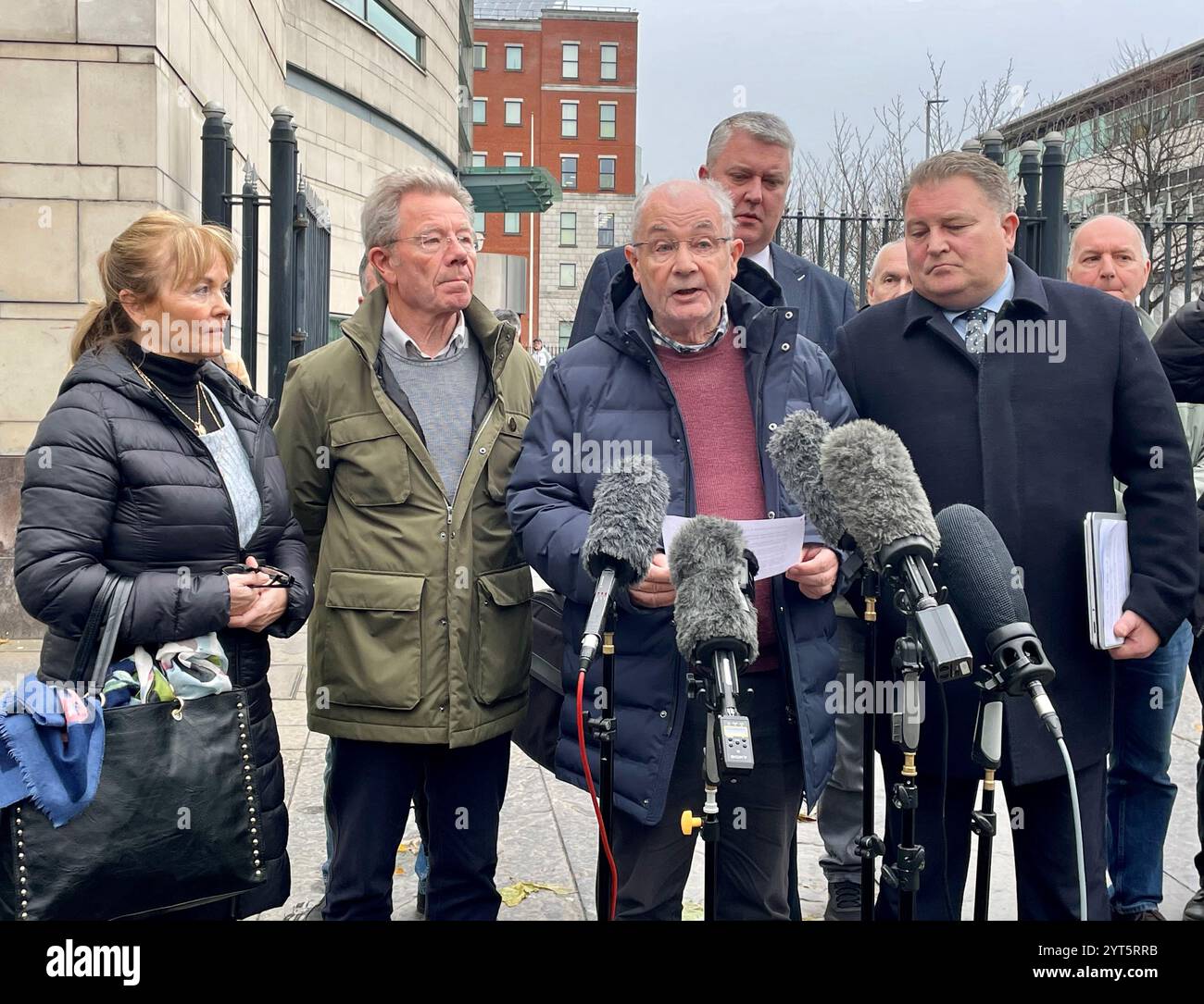 Mickey McKinney, brother of William McKinney, speaks to the media ...