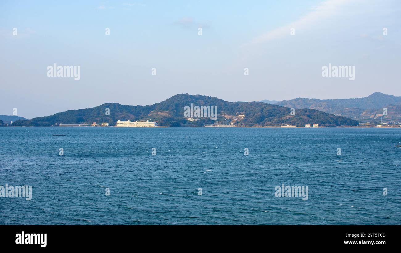 View of Hamanakako, Lake Hamana, brackish lagoon lake connected to the ...
