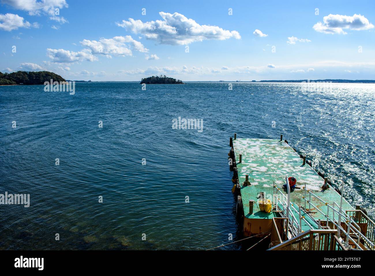 View of Hamanakako, Lake Hamana, brackish lagoon lake connected to the ...